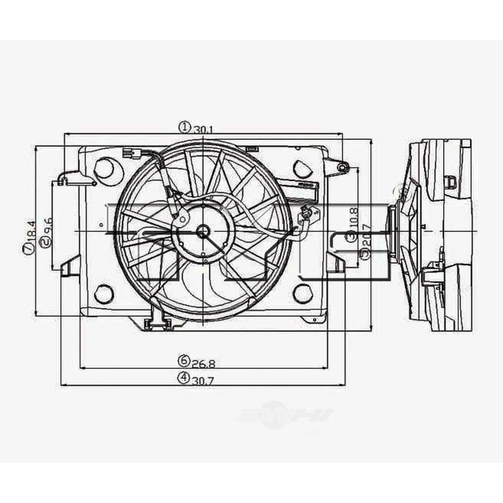 TYC Dual Radiator and Condenser Fan Assembly 620680 - The Home Depot