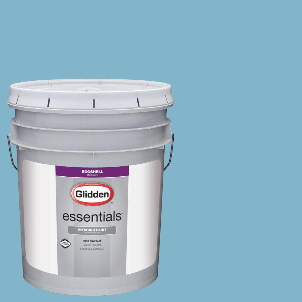 Glidden Essentials 5 gal. #HDGB46 Mayflower Blue Eggshell Interior ...