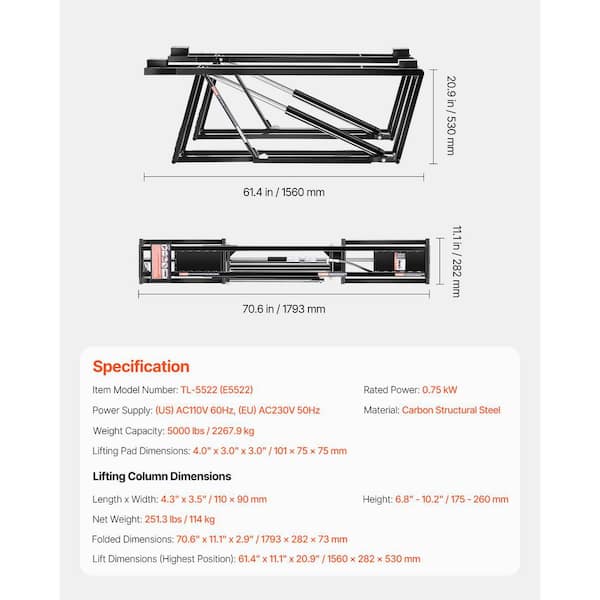 Home Garage Lifts Dimensions