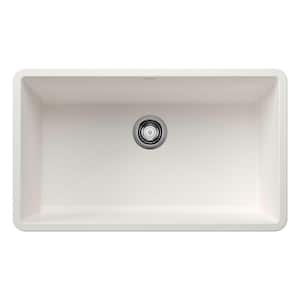 Blanco PRECIS Undermount Granite Composite 30 in. Single Bowl Kitchen ...