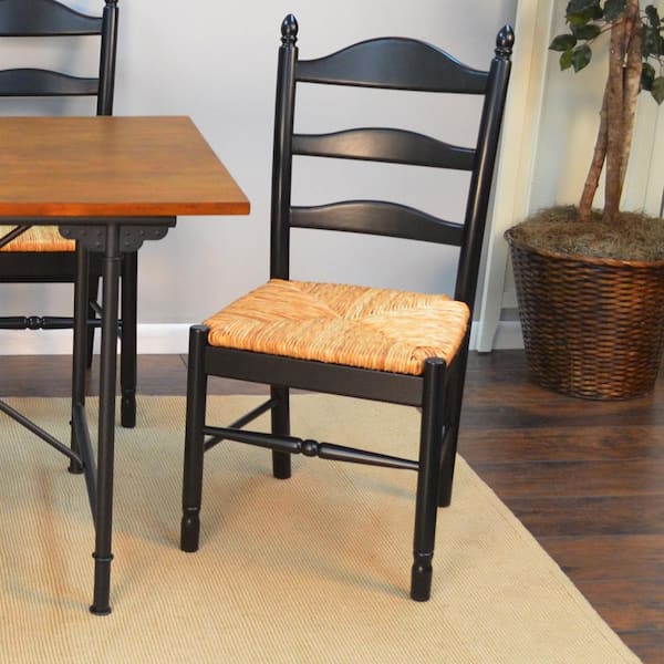 Black ladder back dining chairs store