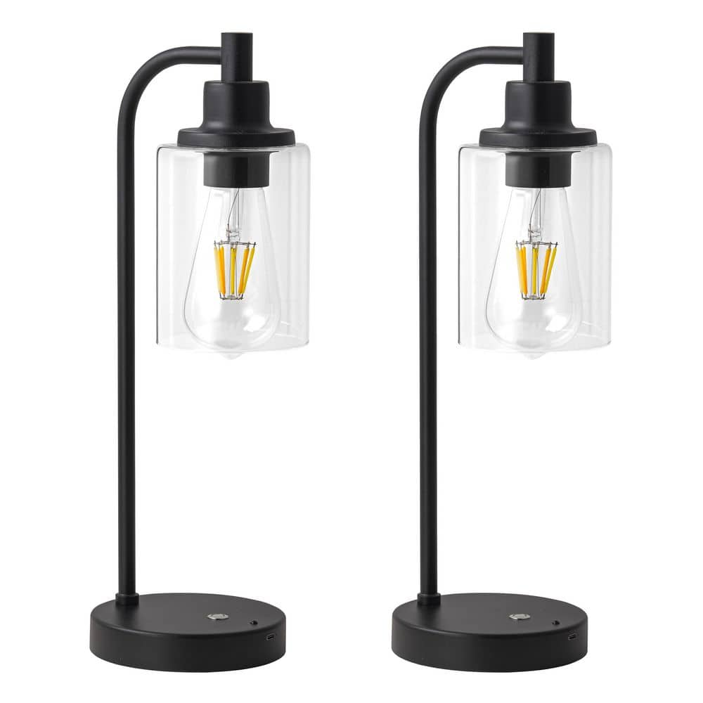 C Cattleya 16 in. Black Industrial Dimmable Color Changing Rechargeable ...