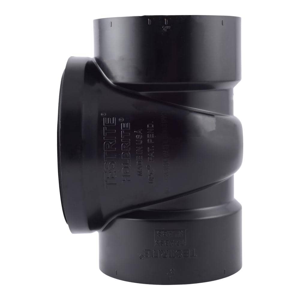 HOLDRITE TestRite 3 in. ABS Test/Cleanout Tee with Plug TRABS3A-H - The ...