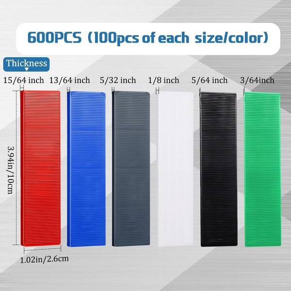 Shims For Leveling Konohan 120 Pcs Plastic Flat Shims Structural Tile ...
