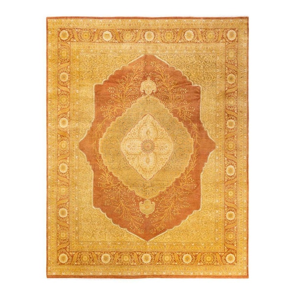 Chloe & Olivia Home Mogul Brown 8 ft. x 10 ft. Oriental Wool Indoor ...