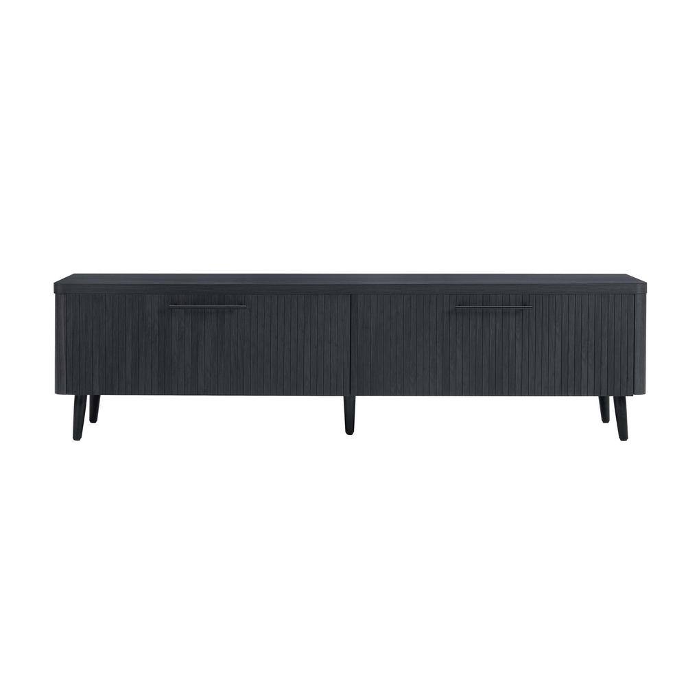 Manhattan Comfort Jodie 68.9 in. Wide Mid-Century Modern Charcoal Grey ...