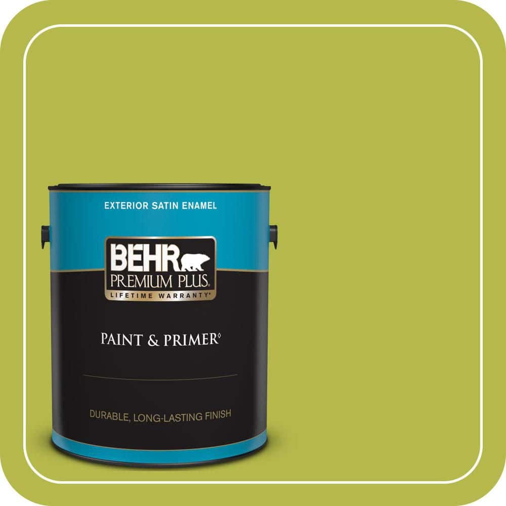BEHR PREMIUM PLUS 1 gal. #400B-6 Japanese Fern Satin Enamel Exterior ...
