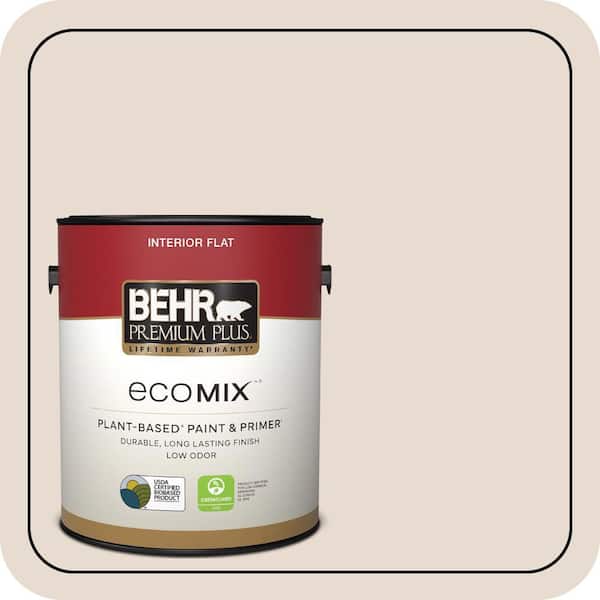BEHR PREMIUM PLUS 1 gal. #PWN-62 Tuscan Beige Flat EcoMix Plant-Based ...