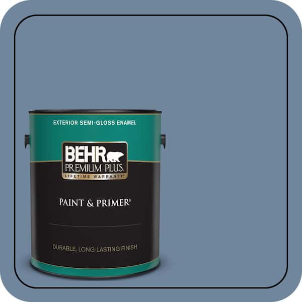 BEHR PREMIUM PLUS 1 gal. #S520-5 Thundercloud Semi-Gloss Enamel ...