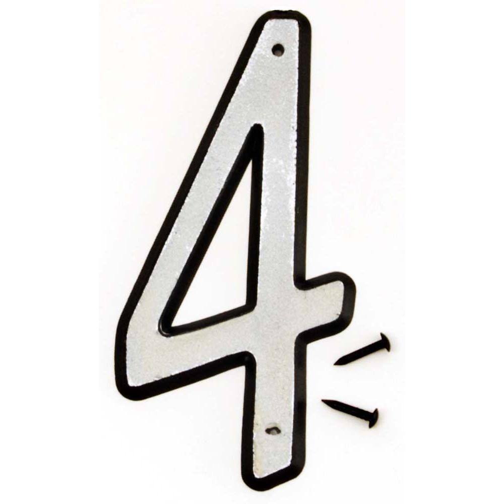 HY KO 4 In Plastic Reflective Number 4 30604 The Home Depot HY KO 4 In Plastic Reflective Number 4 30604 The Home Depot