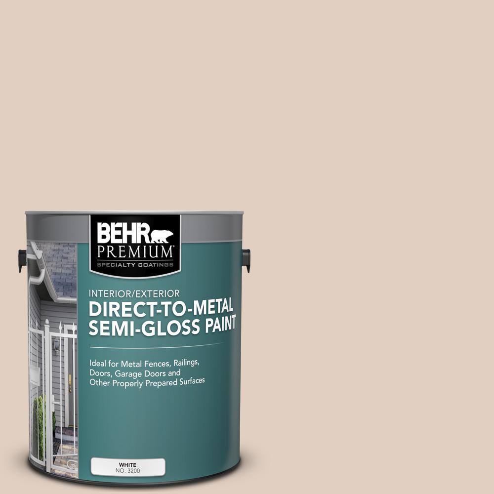 BEHR PREMIUM 1 gal. #N240-2 Adobe Sand Semi-Gloss Direct to Metal ...