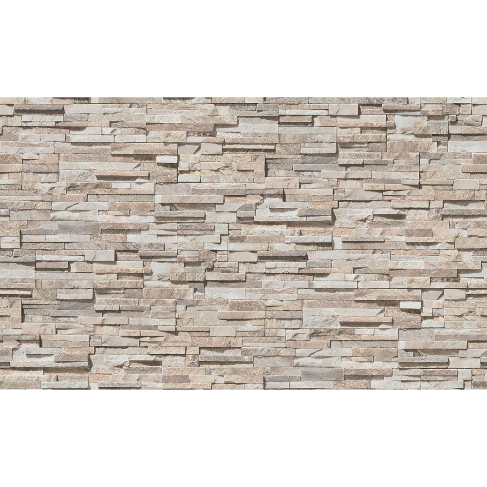 Bricks and More Collection Cream/Beige Granite Stone Effect Matte ...