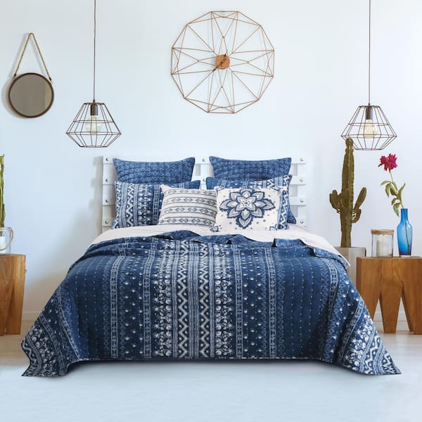 Barefoot Bungalow Embry Indigo Quilt Set, 2-Piece Twin GL-1709FMST