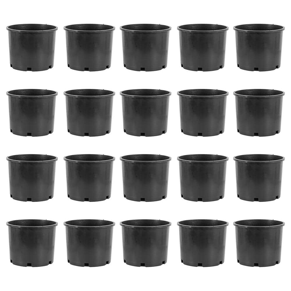 15 in. W x 15 in. H 7 Gal. Round Wide Rim Durable Plastic Plant Nursery ...
