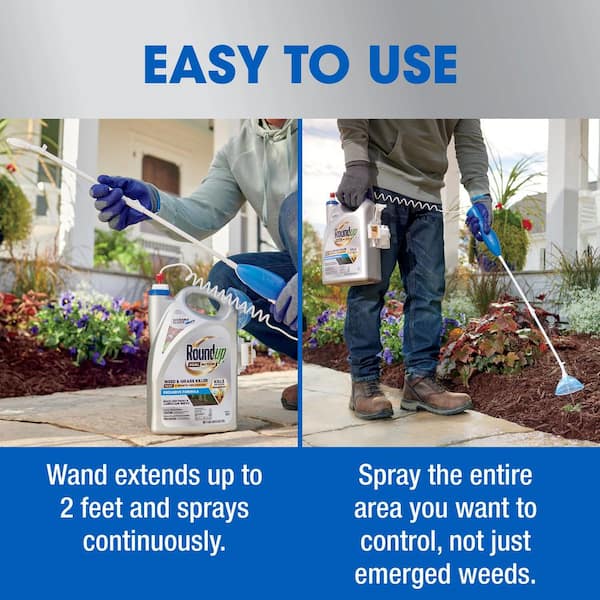 Roundup 1 Gal. Dual Action Weed and Grass Killer Plus 4-Month Preventer ...