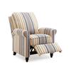 ProLounger Blue Stripe Woven Fabric Push Back Recliner Chair RCL37 ...
