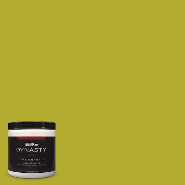 BEHR DYNASTY 8 oz. #P340-6 Green Neon Matte Stain-Blocking Interior ...