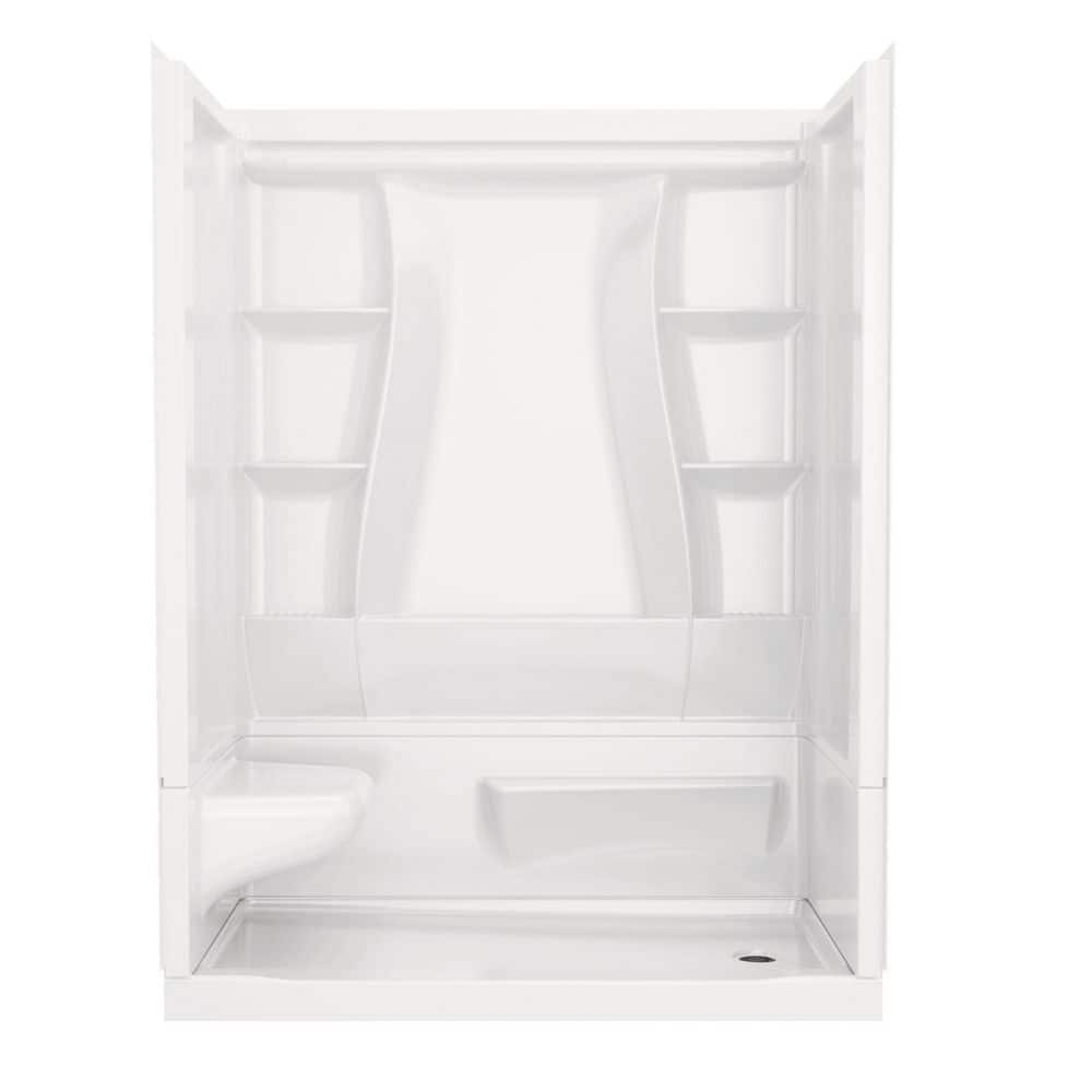 Delta Classic 500 Left Seat 60 in. x 32 in. x 75.88 in. H Alcove Shower ...