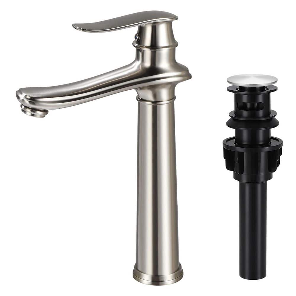 AKLFGN Single Handle Single Hole Vessel Sink Faucet, Waterfall Bathroom ...