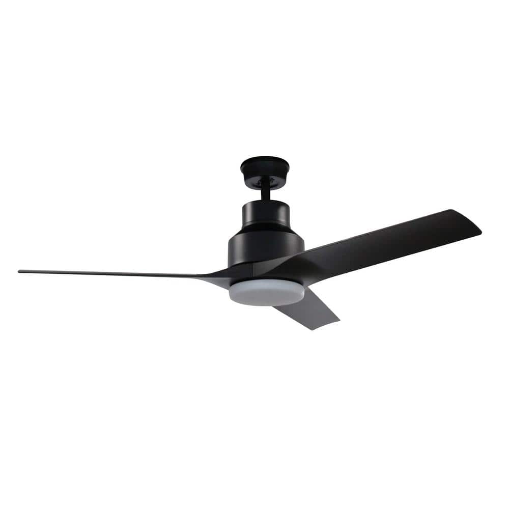BLUE MOUNTAIN FANS Ankhiale 52 in. Indoor/Outdoor Matte Black Ceiling ...