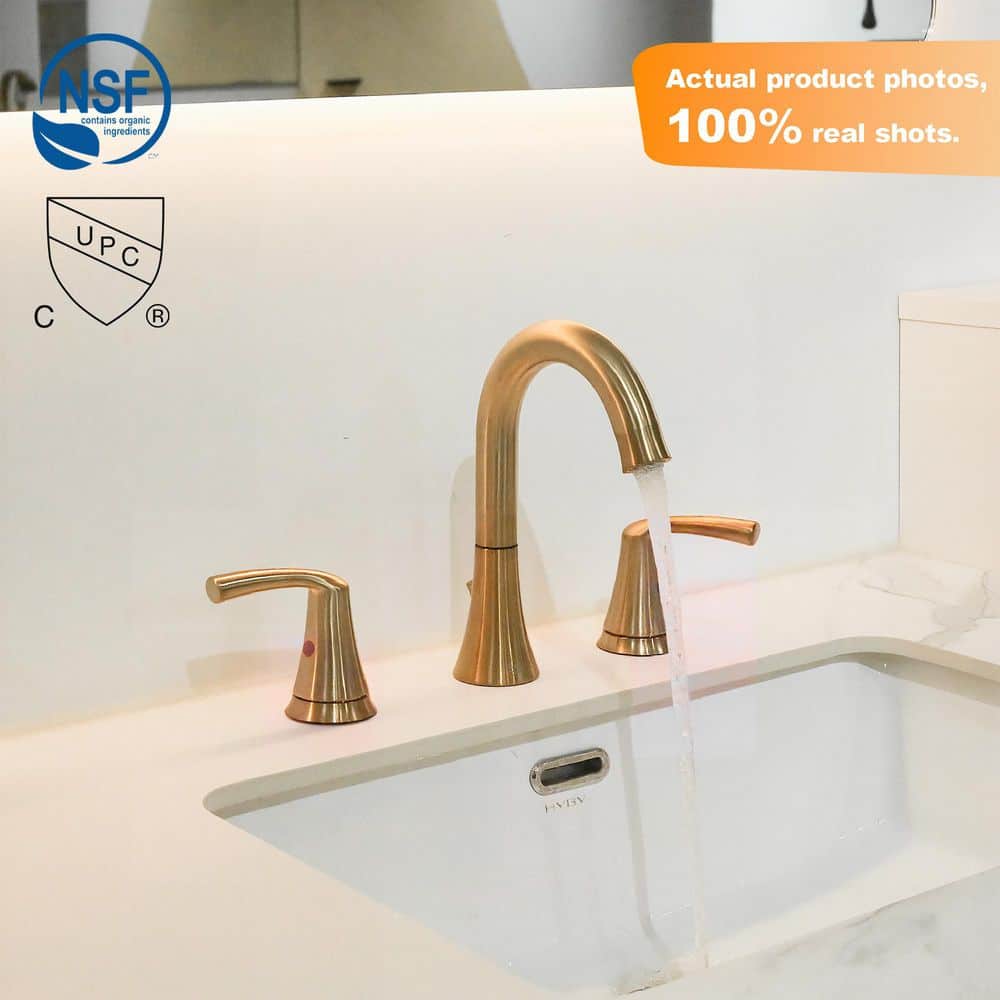 Fun Orange 8 in. Widespread 2-Handle Bathroom Faucet with 2 Replaceable ...