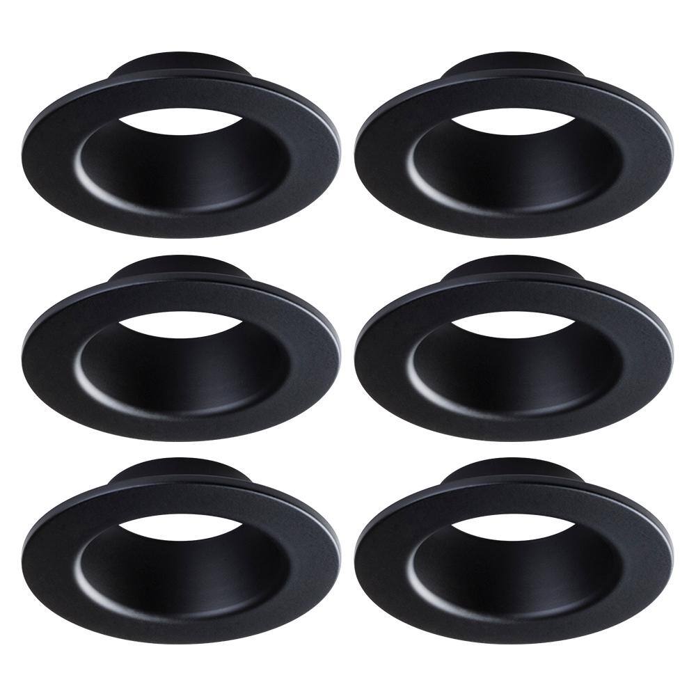 Liteline SPEX Lighting - 4 in. Round Black Trim for Baffle Fixtures (6 ...