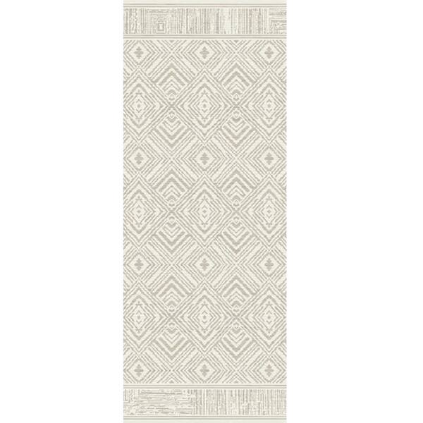 Concord Global Trading Modern Mosaic Ivory 3 ft. x 9 ft. Traditional ...