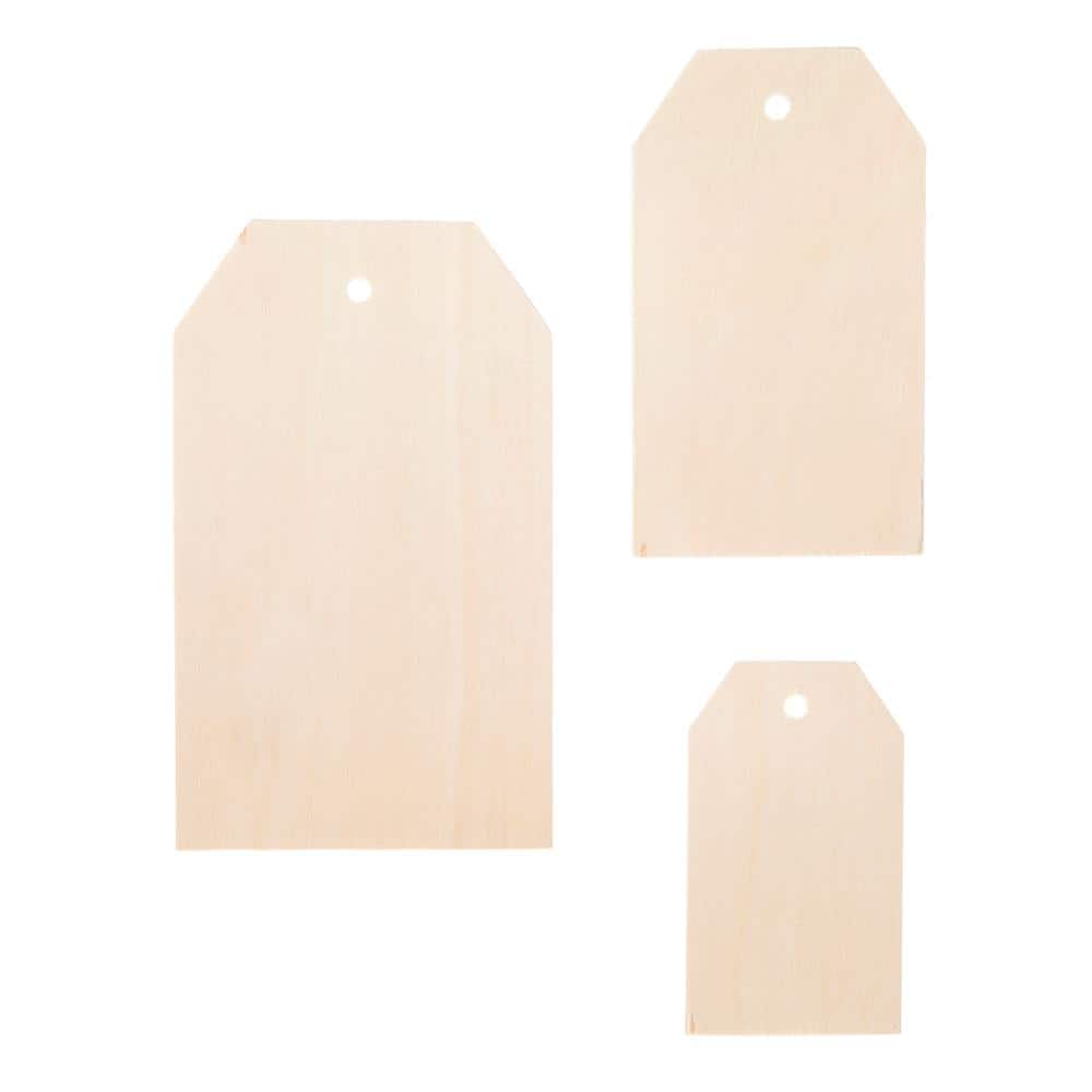 Darice Wooden Tag Shapes in Unfinished Wood (5-Piece) 30050147 - The ...