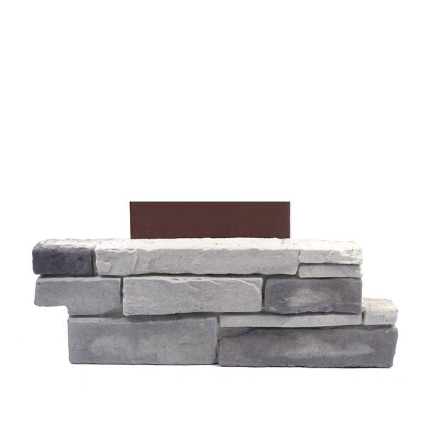 ADORN 18 in. x 6 in. Ledgestone Northern Gray Stone Veneer Siding ...
