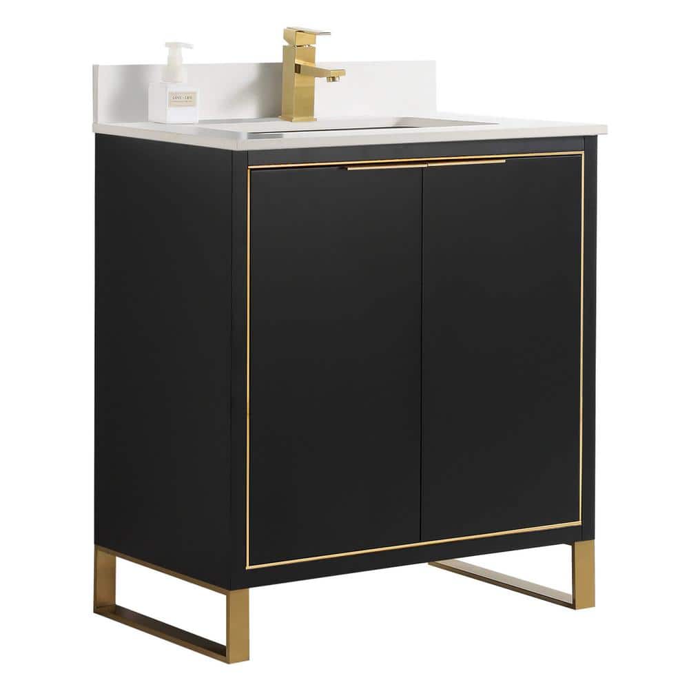 FINE FIXTURES Opulence 30 in. W x 18 in. D x 33.5 in. H Bath Vanity in ...