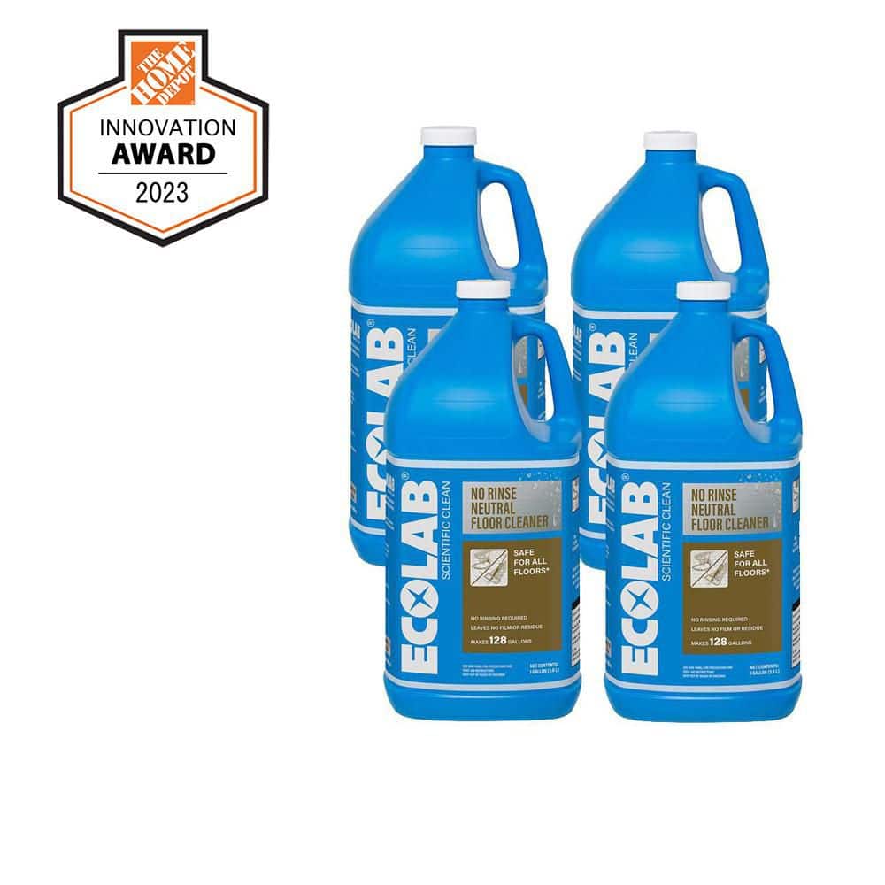ECOLAB 1 Gal. No Rinse Neutral Floor Cleaner (4-Pack) 7700415C4 - The Home Depot