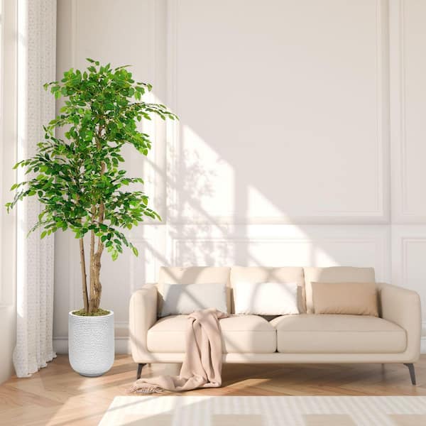 Vitalismo 6 ft. Tall Artificial Ficus Trees 3-Natural Curved Trunks for ...