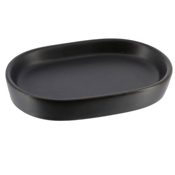 Smooth Freestanding Soap Dish Black 64108103 - The Home Depot