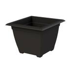 Bloem Veranda Square 14 in. Black Plastic Deck Box Planter 57914