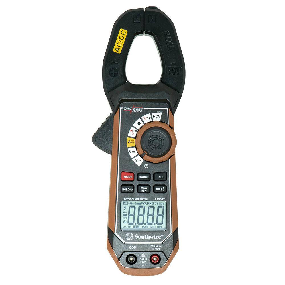 Southwire 400 Amp AC/DC Clamp Meter with True RMS, Built-In NCV ...