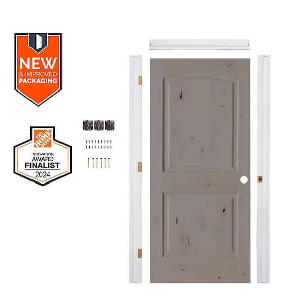 Krosswood Doors Assembly Required 24 in. x 80 in. Arch Top Left-Hand ...