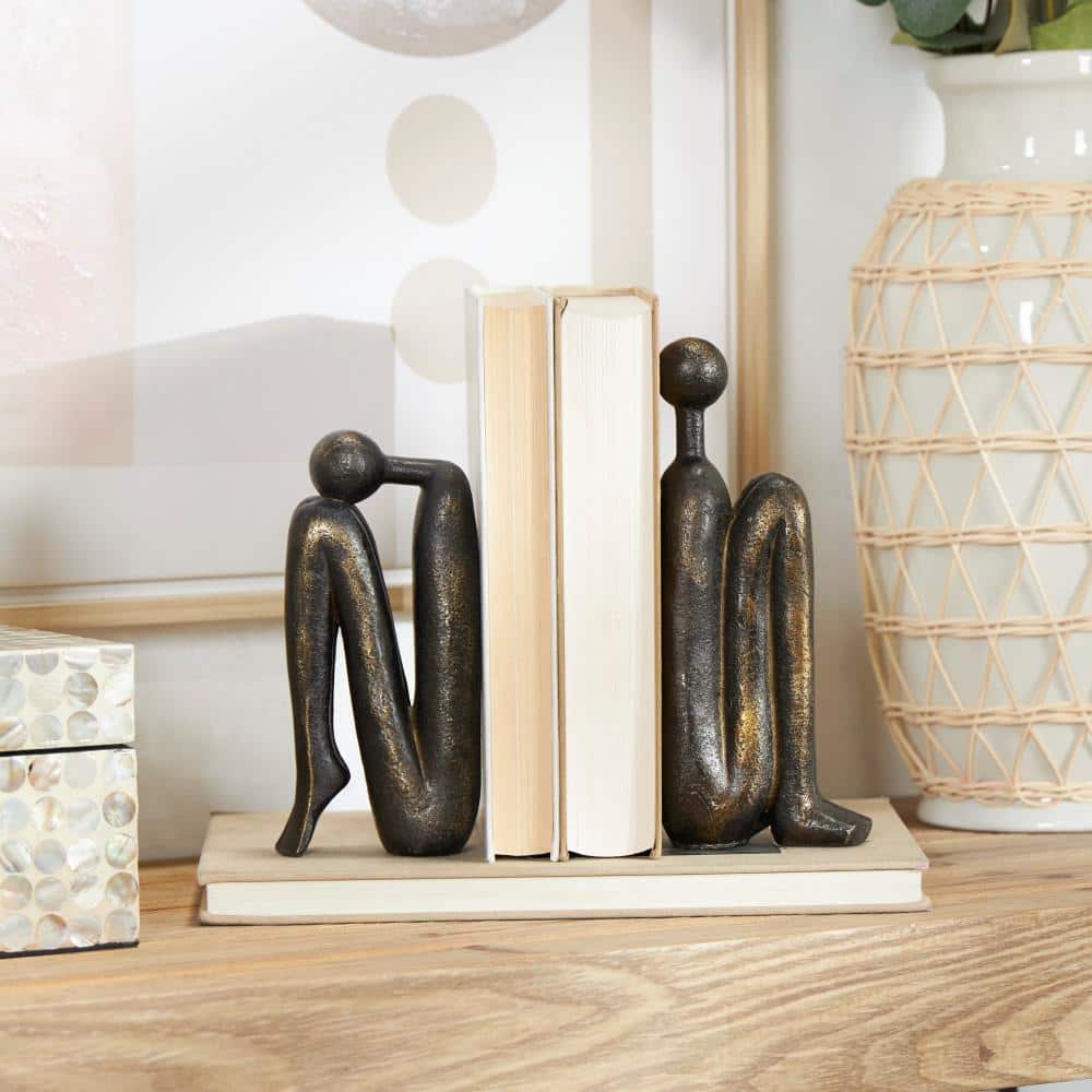 Litton Lane Bronze Polystone People Bookends (Set of 2) 043791 - The ...