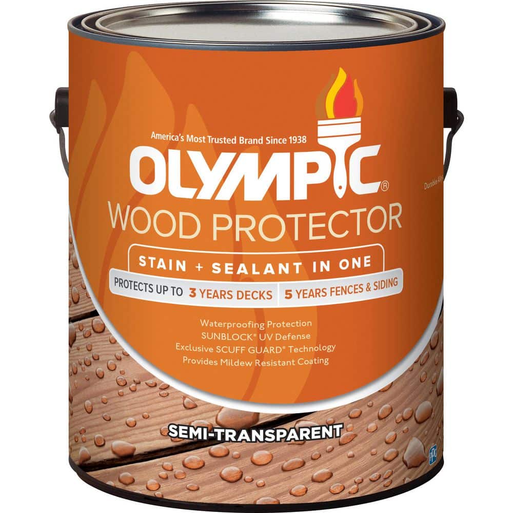 Olympic Wood Protector 1 gal. Natural Semi-Transparent Exterior Stain ...