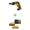 DEWALT 20V MAX XR Lithium-Ion Cordless Brushless Screw Gun with 6.0 Ah ...
