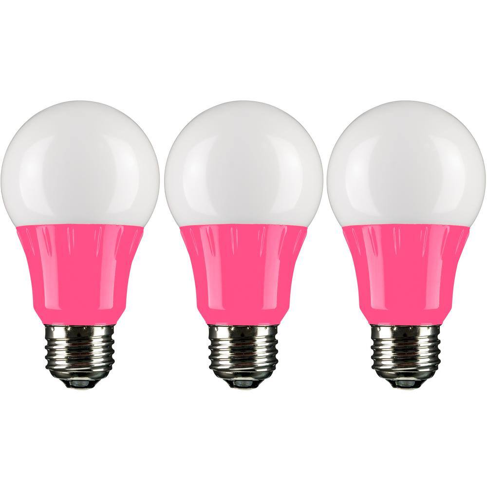 Sunlite 22-Watt Equivalent A19 LED Pink Light Bulbs Medium E26 Base in ...
