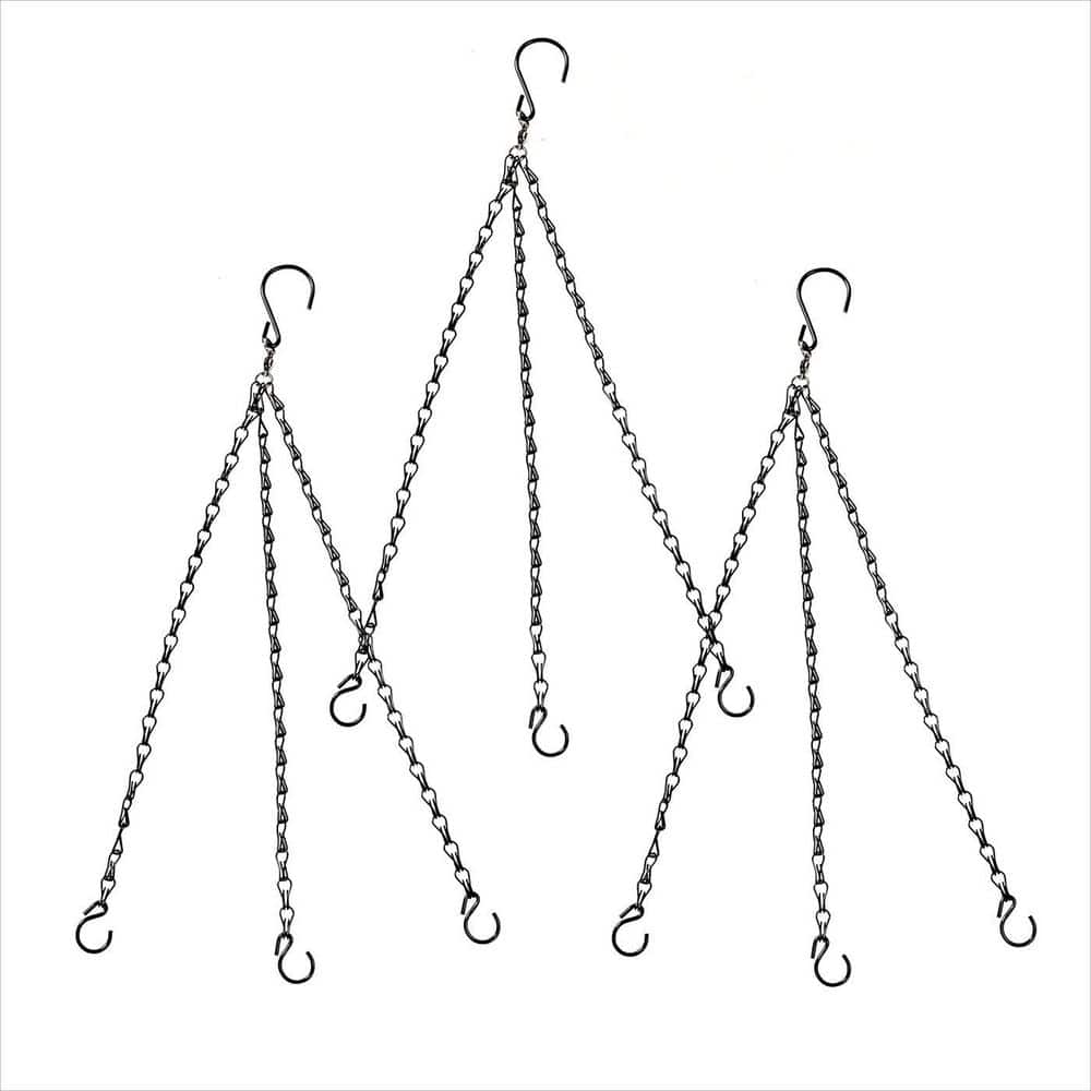 OGETFUUR 20 in. Iron Hanging Plant Chain and Hook, 360° Swivel Hanging ...