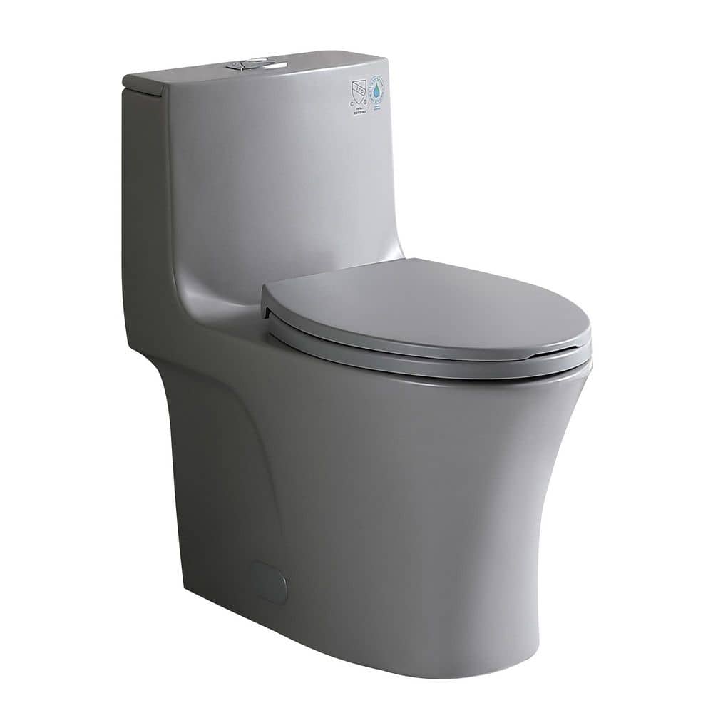 MEDUNJESS Bina 12 in. Rough in 1-Piece 1.1 GPF/1.6 GPF Dual Flush ...