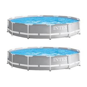 Intex 12 ft. x 12 ft. x 30 in. Prism Frame Above Ground Swimming Pool ...