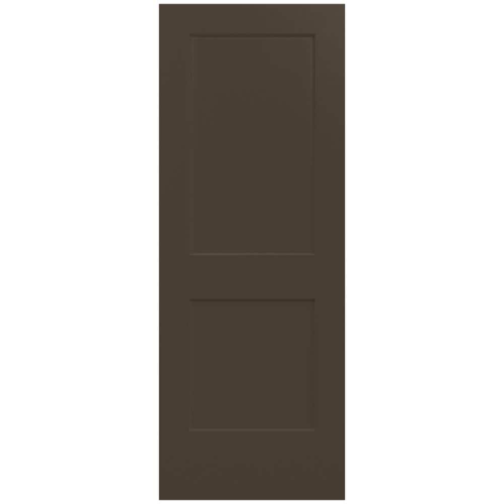 JELD-WEN 32 in. x 80 in. Monroe Dark Chocolate Painted Smooth Solid ...