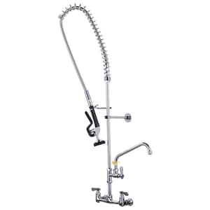 WOWOW Solid Brass Triple Handle Commercial Pull Down Sprayer Kitchen ...