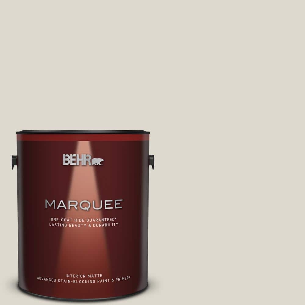 BEHR MARQUEE 1 gal. #N320-1 Campfire Ash Matte Interior Paint & Primer ...