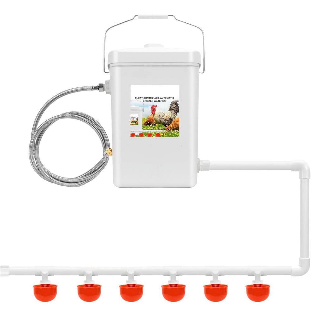 N/A 3 Gal. Automatic Poultry Waterer Float Controlled Dispenser with ...