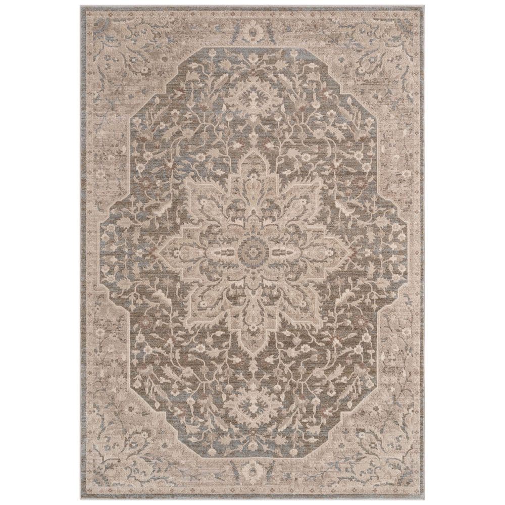 Home Decorators Collection Solara 5 ft. x 8 ft. Gray Medalion Area Rug ...