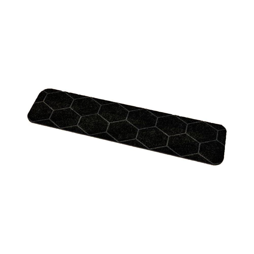 Black 8 in. x 30 in. Polyester Fiber Stair Tread Cover Set of 15, Non ...