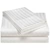 Hotel London 600-Thread Count 100% Cotton Deep Pocket Striped Sheet Set ...